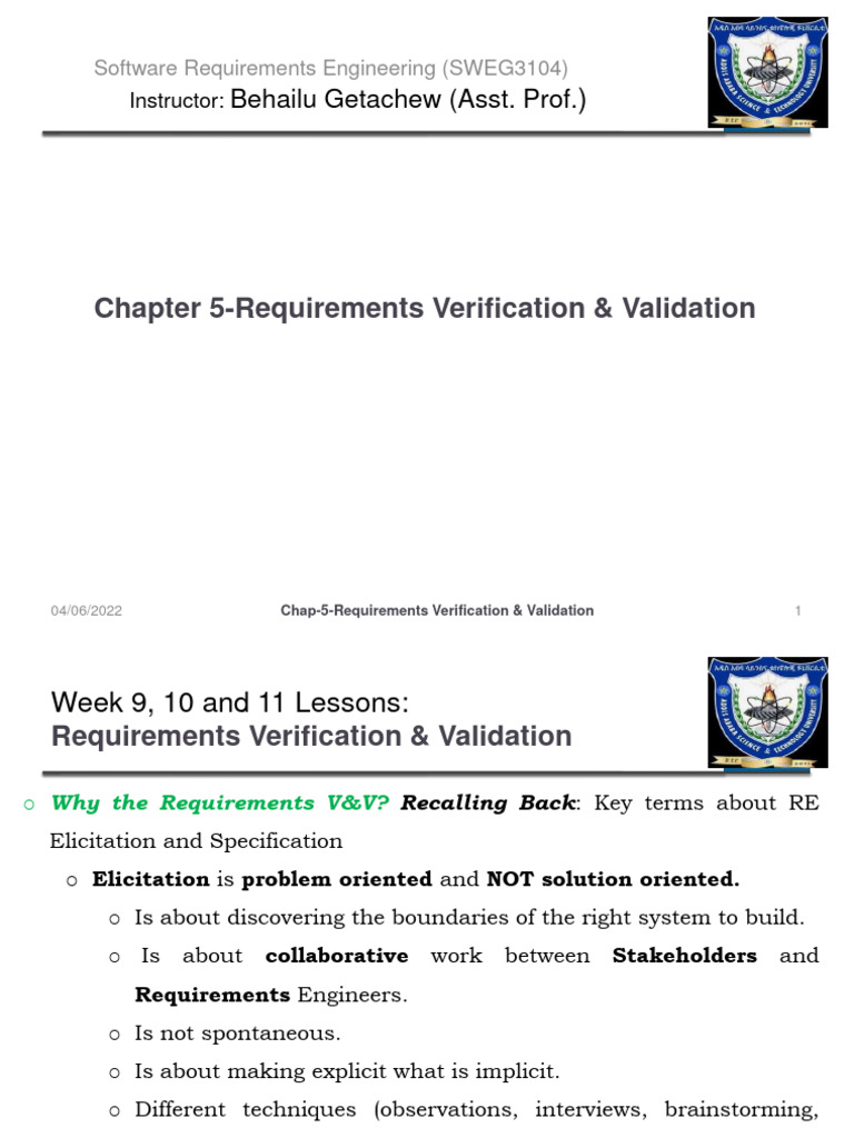 Requirements Verification Validation-Chap5 | Download Free PDF | Formal Verification | Unified ...