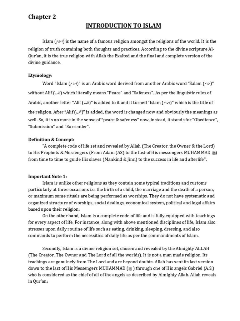 2) Introduction To Islam | PDF 2) Introduction To Islam | PDF