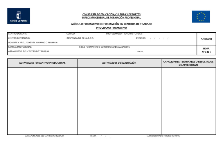 Anexo II. - Programa Formativo | PDF