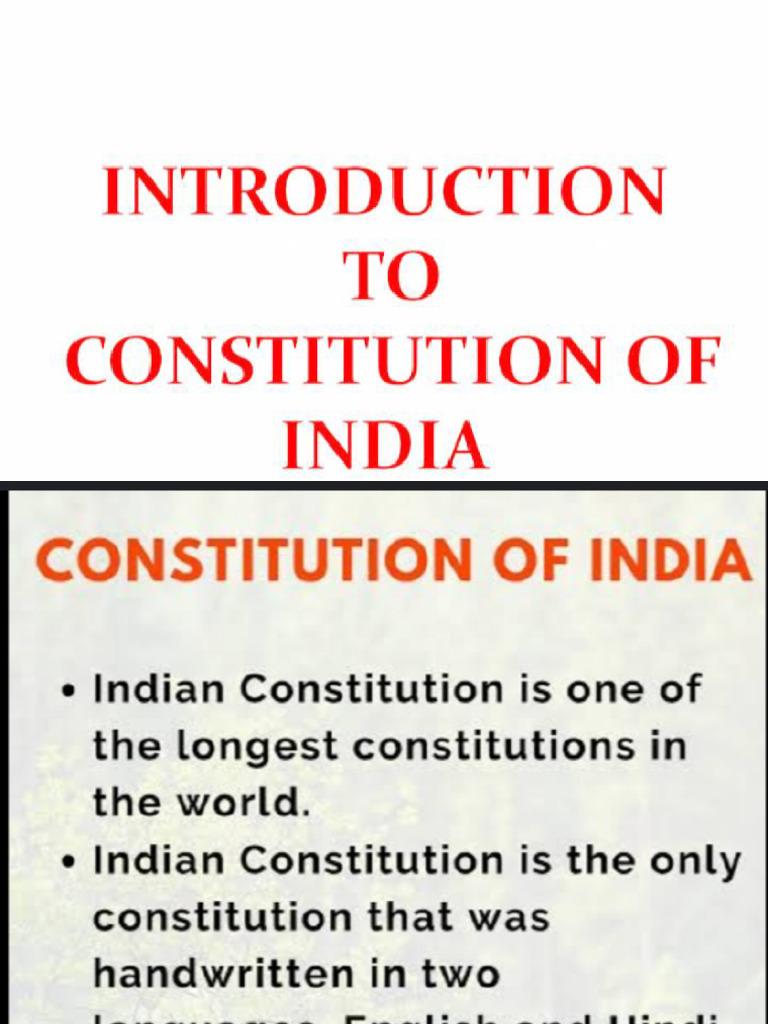 Indian Constitution | PDF
