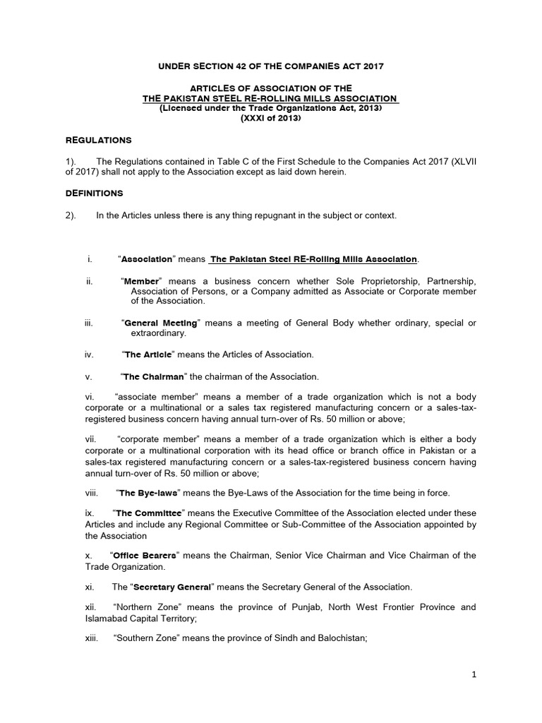 Section 42 Regulations for Steel Association | PDF | Voting | Elections
