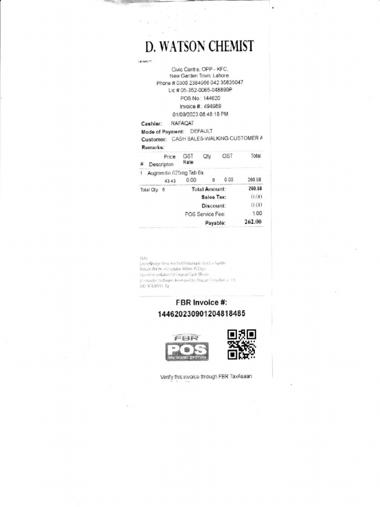 D.watson Chemist Bill | PDF