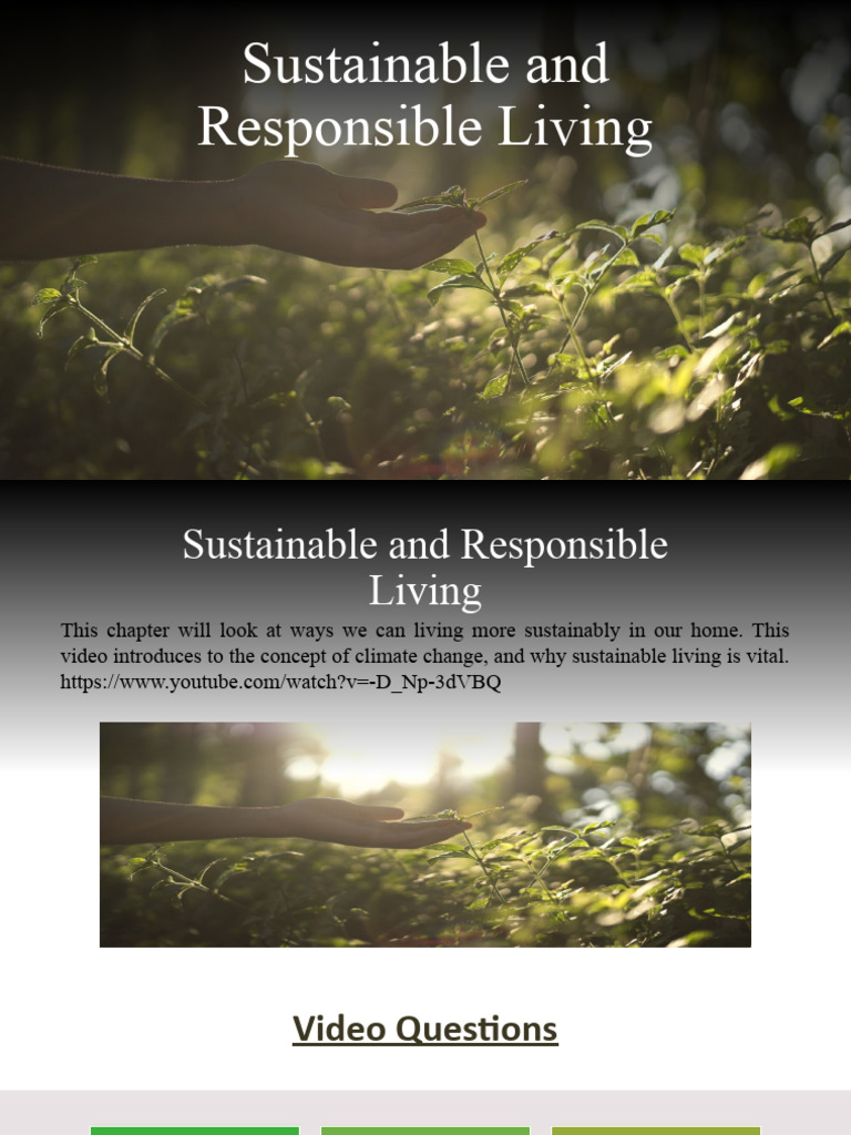 Sustainable and Responsible Living JC | PDF | Climate Change ...