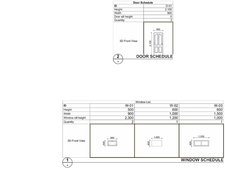 Sample DOor and Window Schedule | PDF