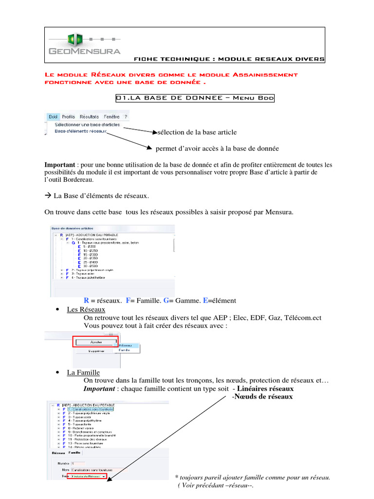 Fiche Technique Module Réseaux Divers | PDF