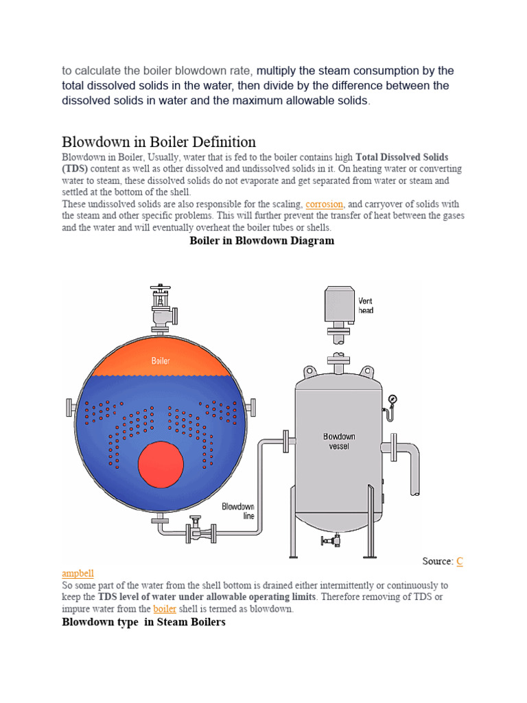 To Calculate The Boiler Blowdown Rate | PDF | Technology & Engineering