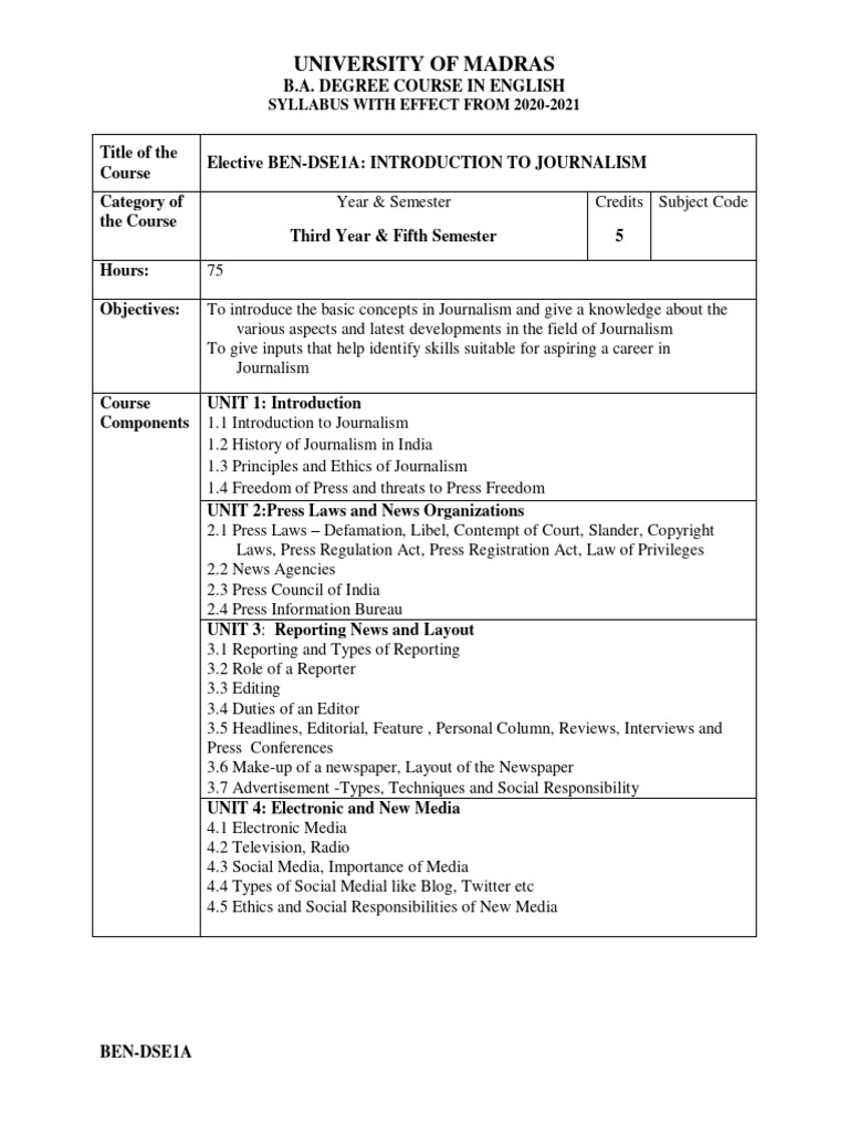 Ben Dse1a | PDF | Journalism | Defamation