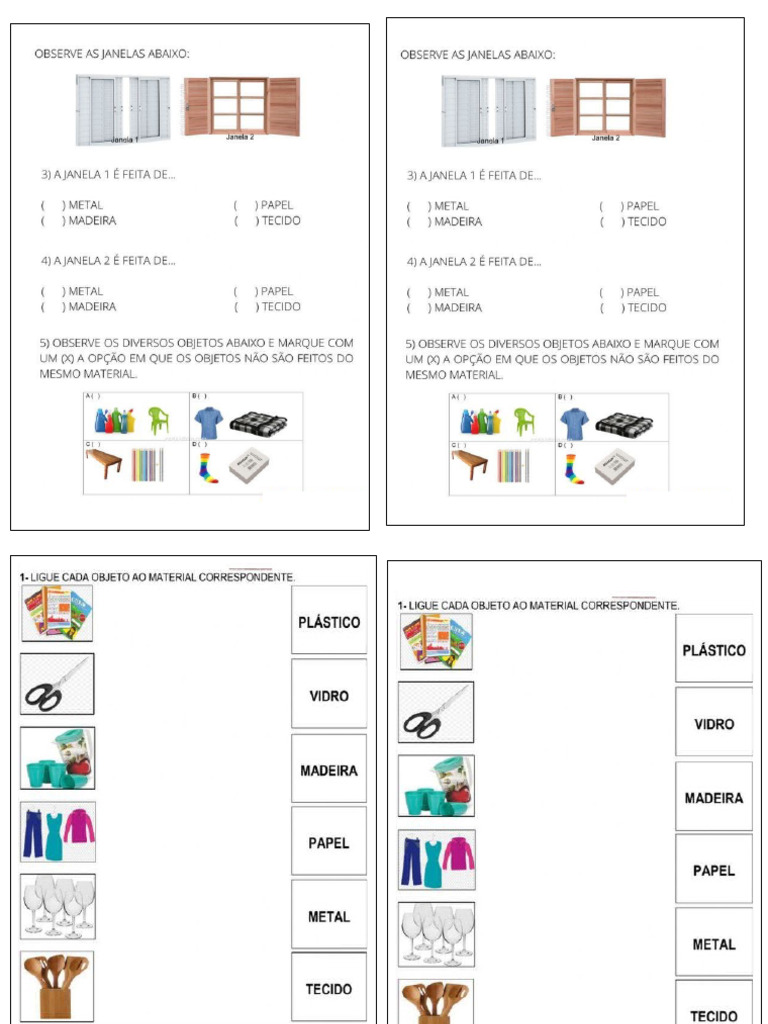 CIÊNCIAS OBJETOS E MATERIAIS | PDF