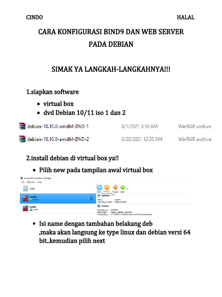 Konfigurasi BIND9 dan Web Server Debian | PDF