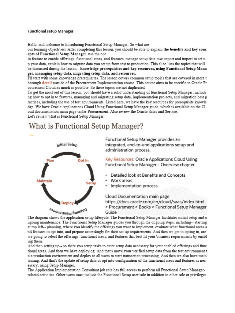 Oracle Cloud Functional Setup Manager Pdf Scope Computer Science Cloud Computing