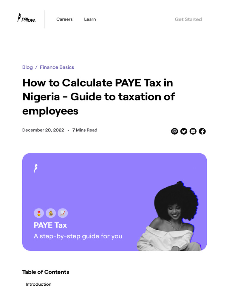 How To Calculate PAYE Tax in Nigeria - Guide To Taxation of Empl | PDF | Taxes | Tax Deduction