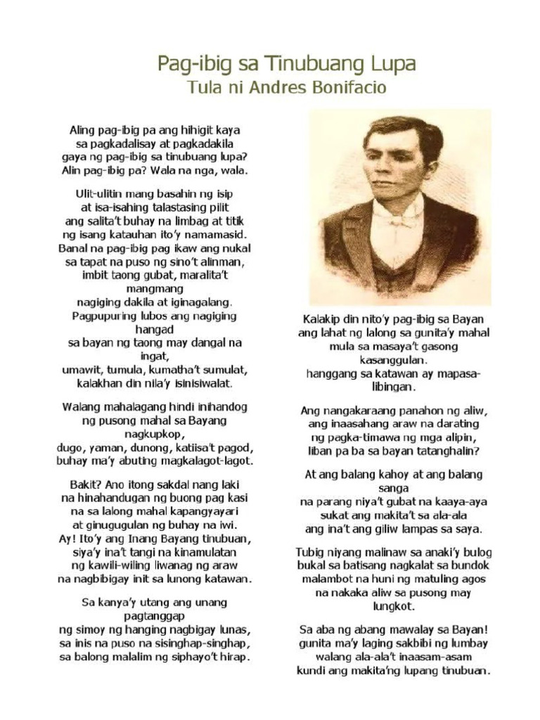 Tula Andres Bonifacio | PDF