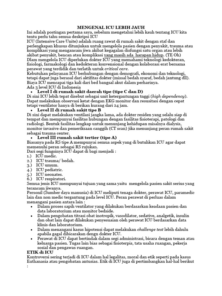 Konsep Icu | PDF