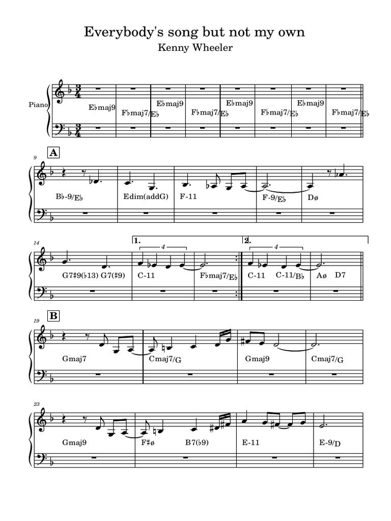 Everybody's Song But Not My Own F | PDF