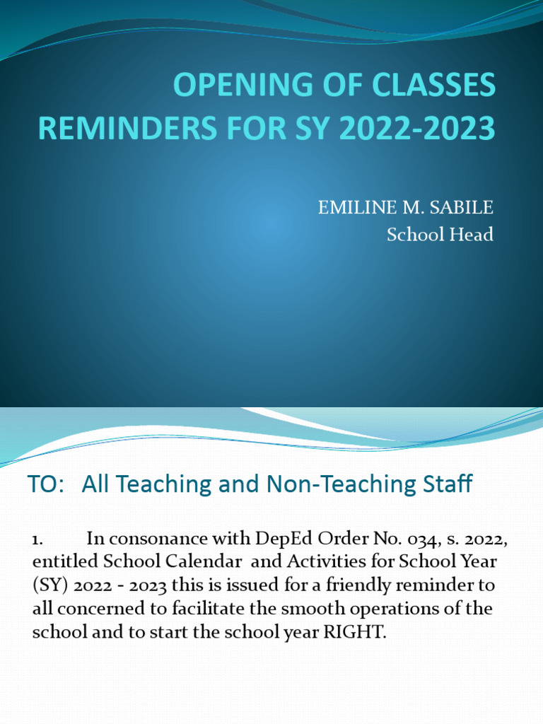 School Memo Ems | PDF | Teachers | Lesson Plan