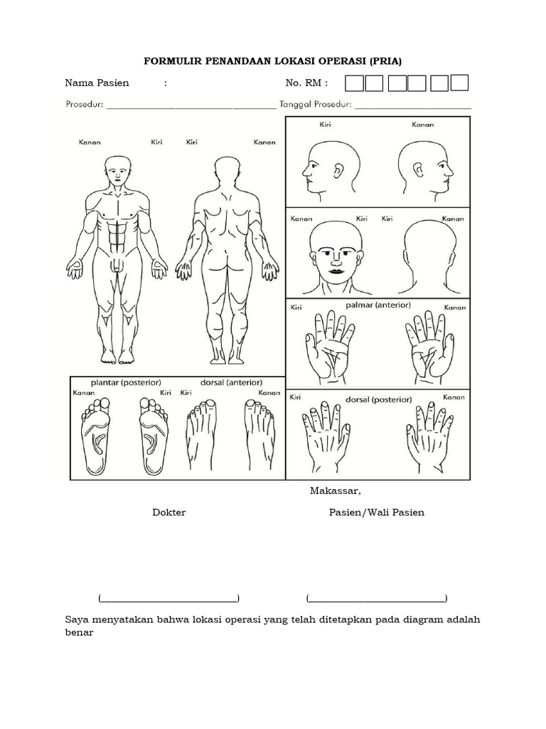 Formulir Penandaan Operasi Pria | PDF