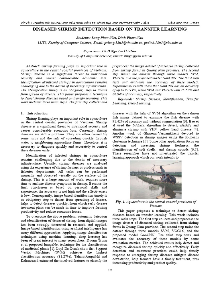 Shrimp Disease Detection Using Transfer Learning | PDF | Self-Improvement | Wellness