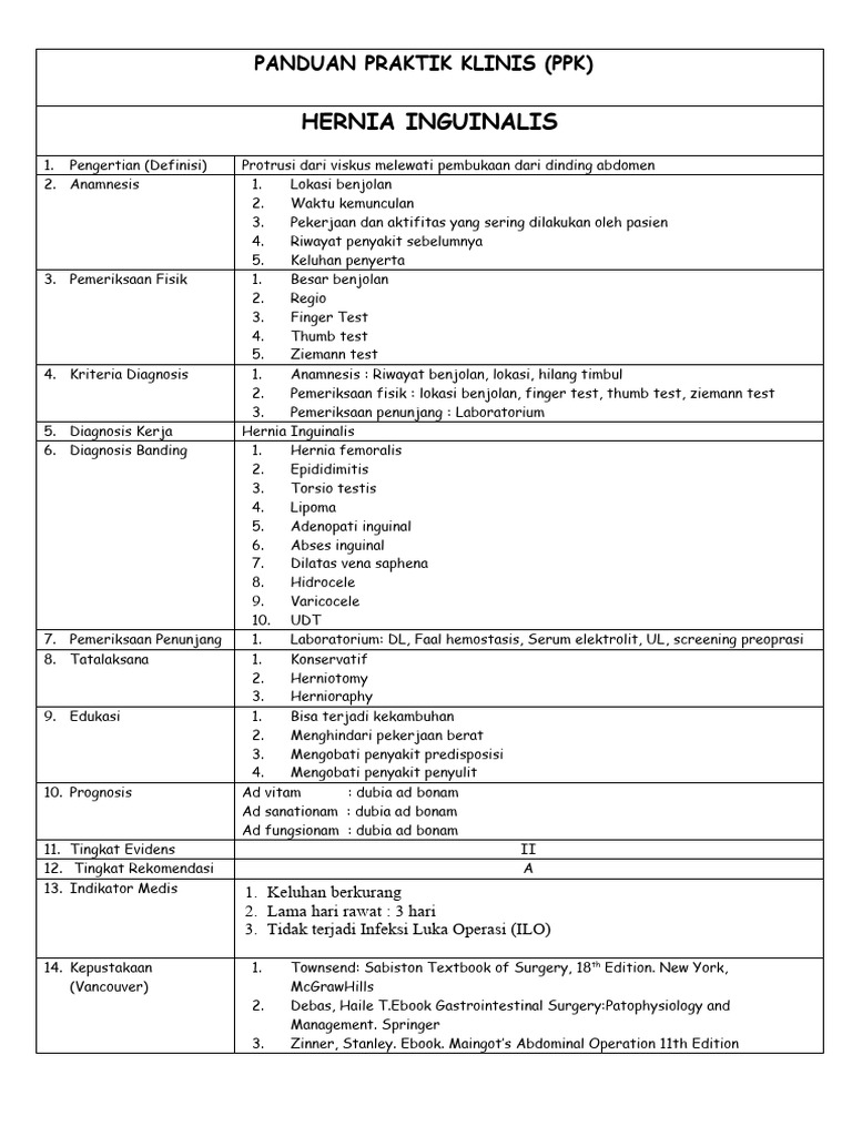 PPK Hernia-Inguinalis | PDF