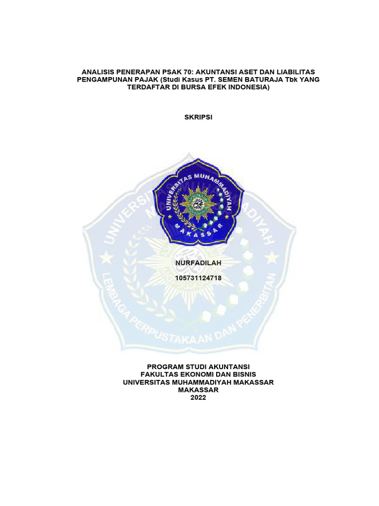 Analisis PSAK 70 pada PT Semen Baturaja | PDF