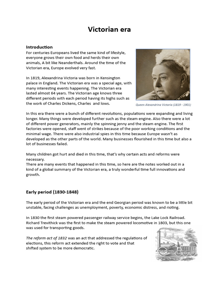 Notes Victorian Era Aeb | Download Free PDF | Victorian Era | Economies