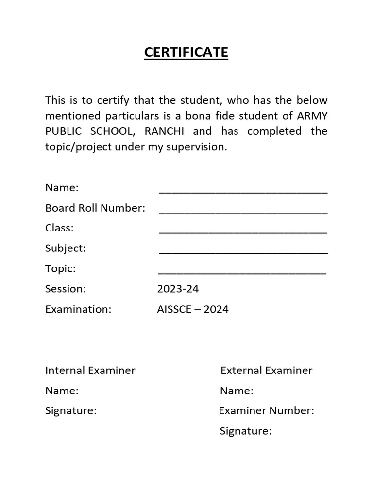 Aps 12 Certificate | PDF