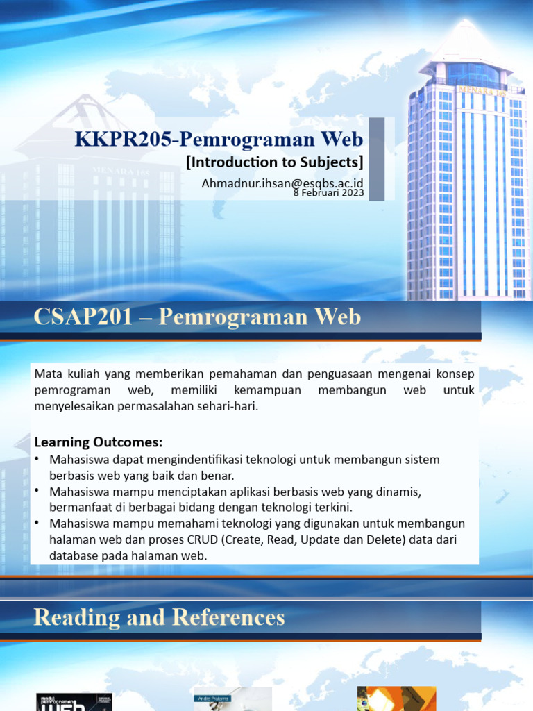 Pemrograman Web: Dasar PHP dan Proyek Akhir | PDF | Seni