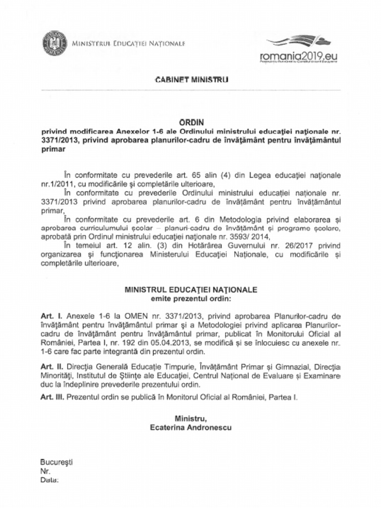 Plan Cadru Cls A 2 A | PDF