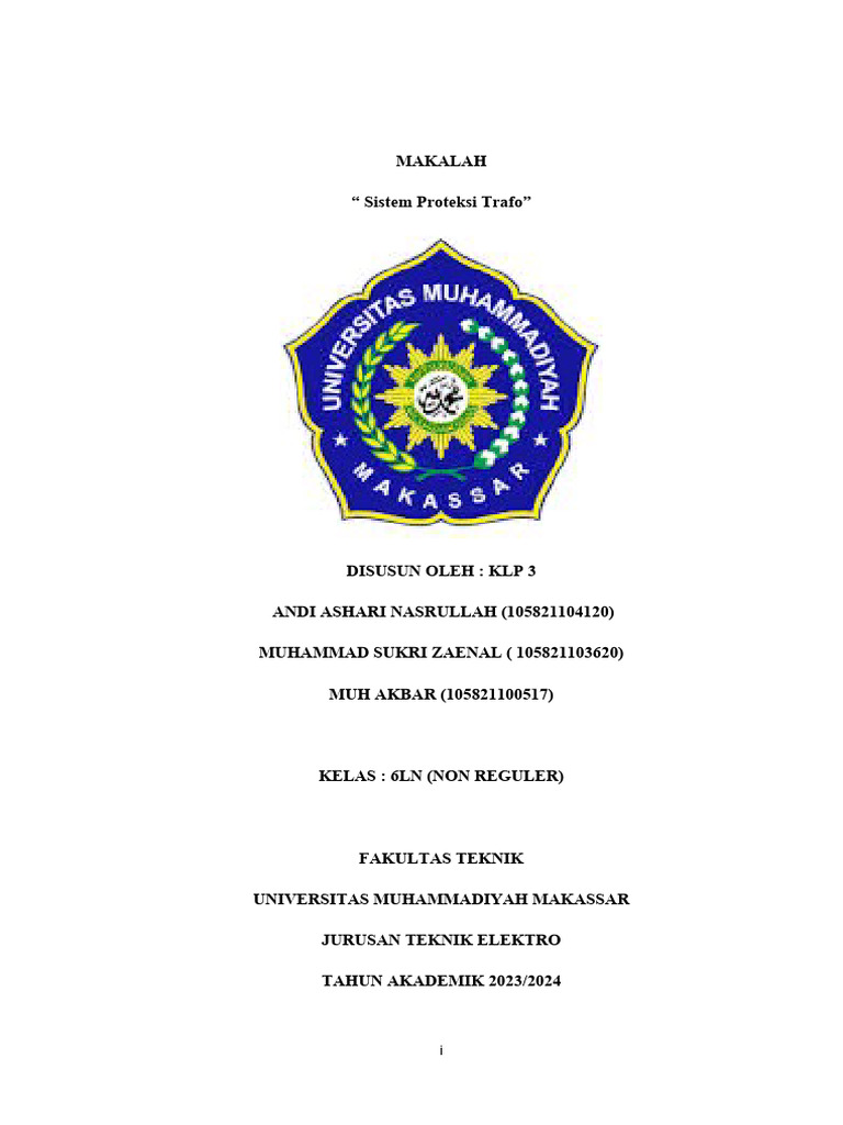 Sistem Proteksi Trafo | PDF