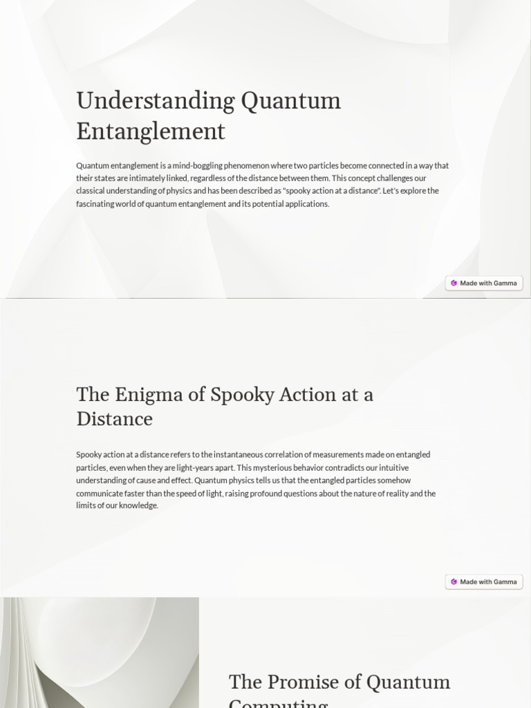 Understanding Quantum Entanglement | PDF | Quantum Entanglement ...
