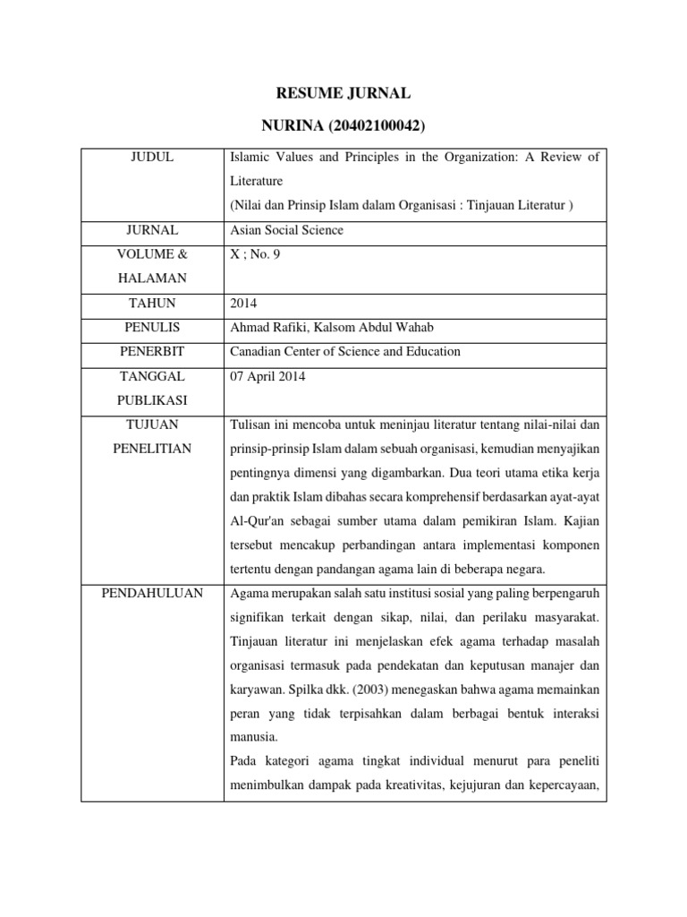 Resume Jurnal | PDF