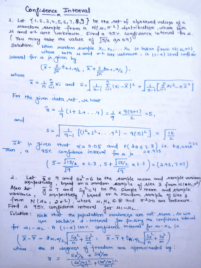 Confidence Interval | PDF
