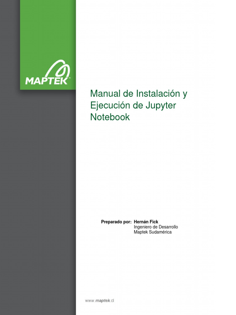 Manual Instalacion Jupyter Notebook v1.0 VULCAN | PDF
