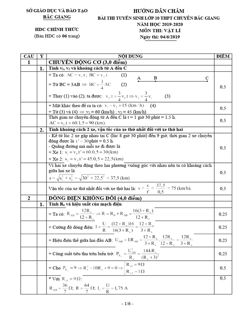 HDC Chuyen VL 2019 | PDF