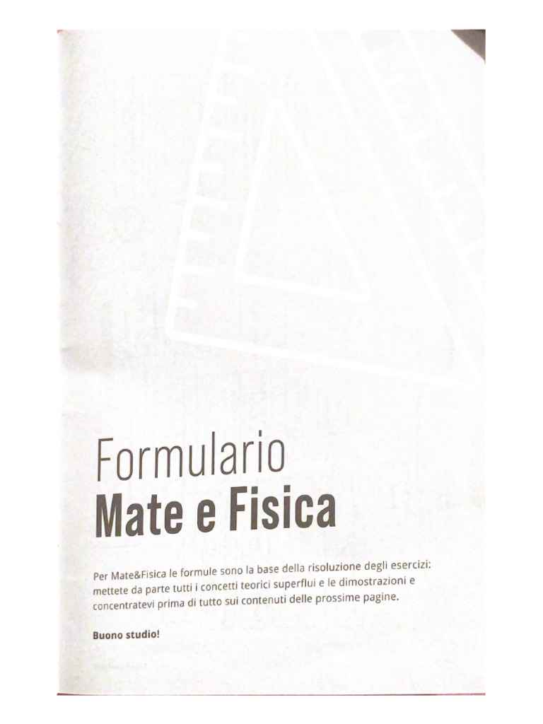 Formulario Mate e Fisica | PDF