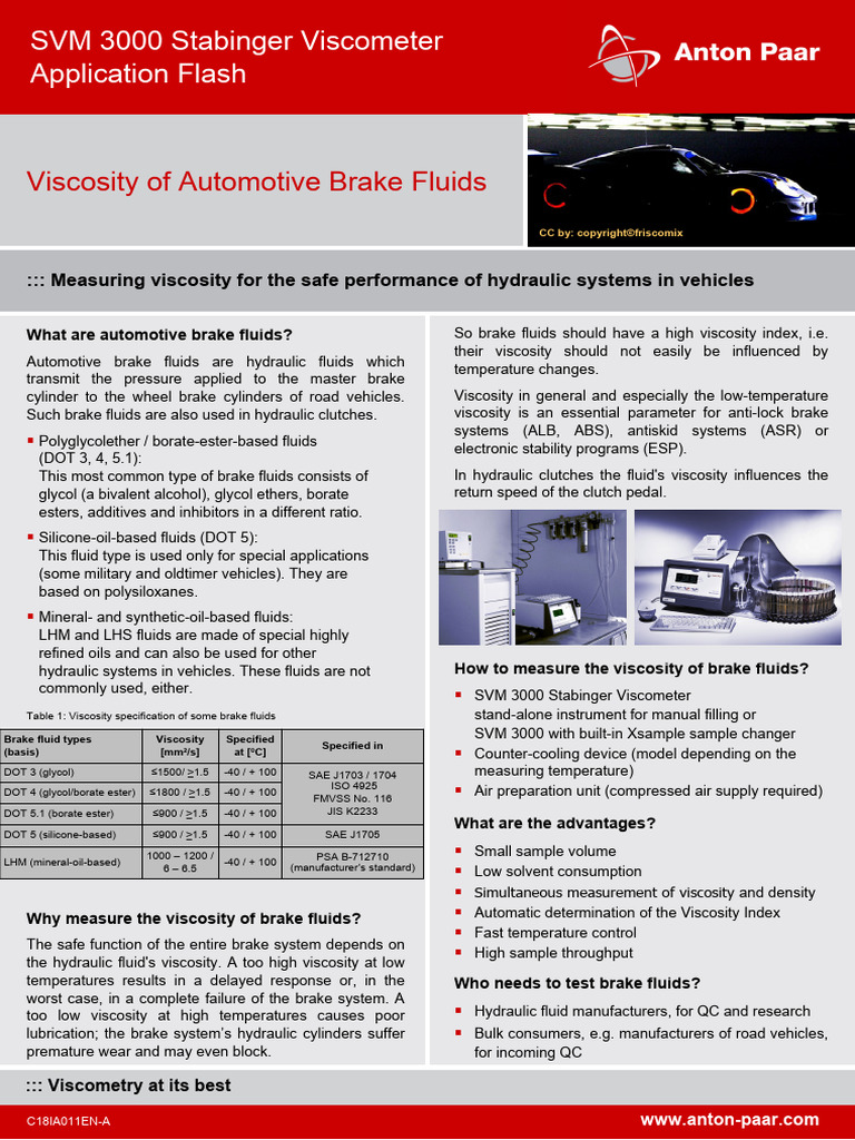 Viscosity of Automotive Brake Fluids | PDF | Manufactured Goods | Liquids
