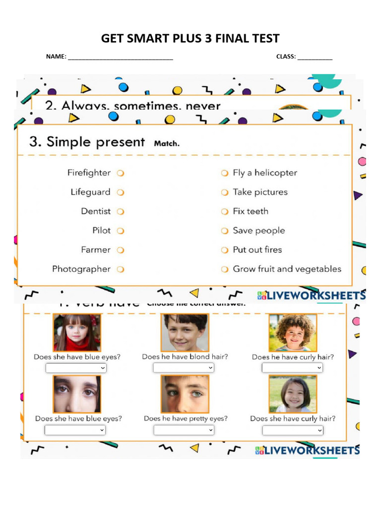 Get Smart Plus 3 Final Test | PDF