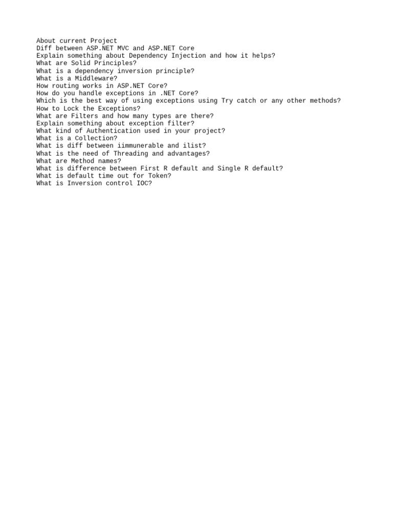 NET Interview Questions | PDF NET Interview Questions | PDF
