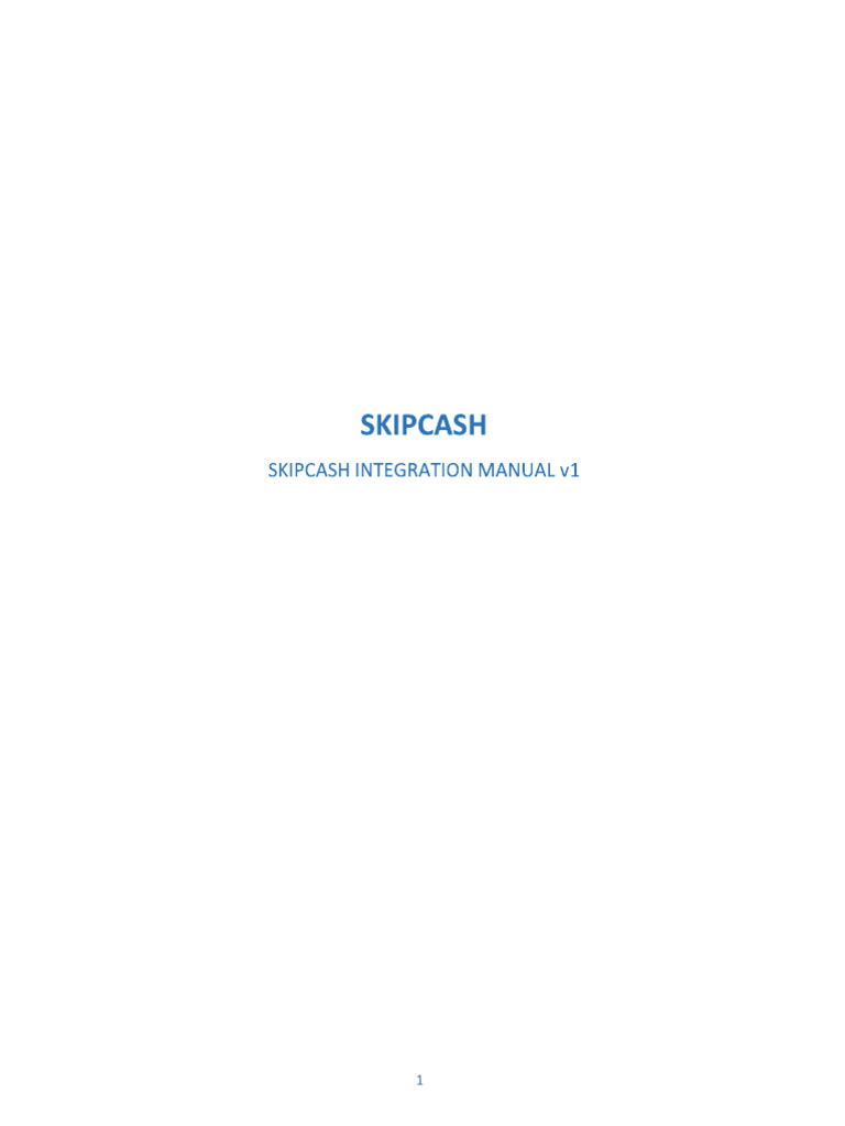 Skip Cash | PDF