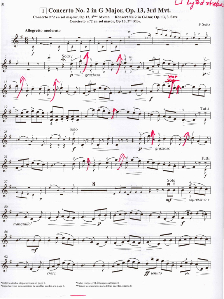 Concerto No.2 in G Major, Op.13, 3rd Movement (F.Seitz) | PDF