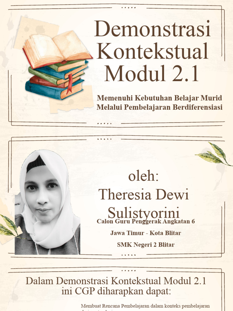 Demonstrasi Kontekstual Modul 2.1 - Theresia Dewi S - A6-39 | PDF