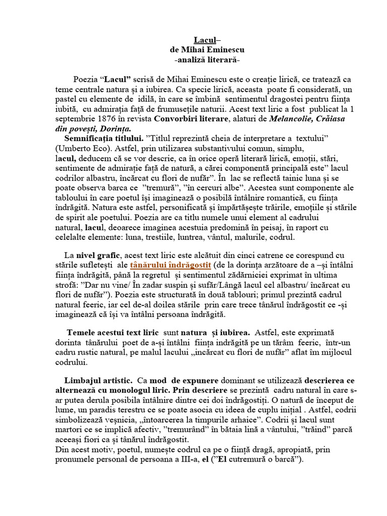 Lacul | PDF