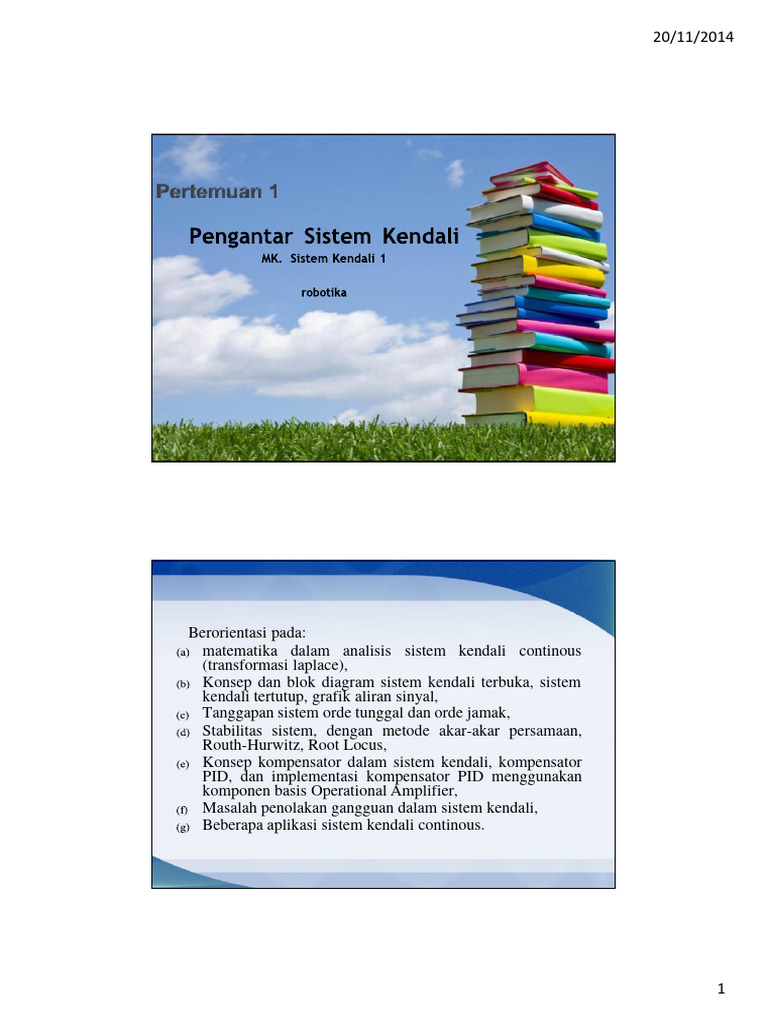 Sistem Kendali 1222222222 | PDF | Metode & Bahan Ajar | Komputer