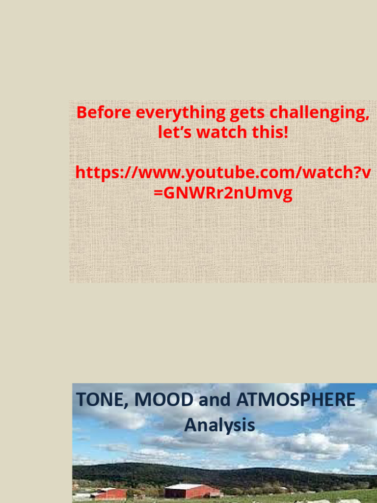 Tone, Mood, Atmosphere | PDF | Feeling