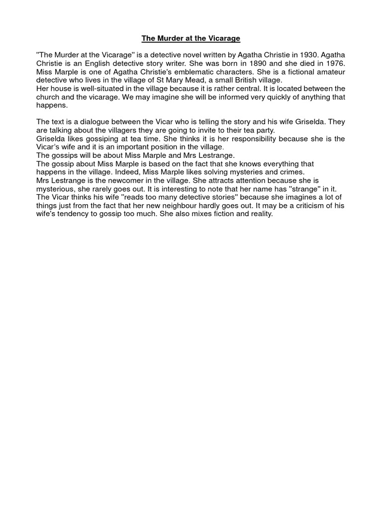 Murder at The Vicarage 4 | PDF