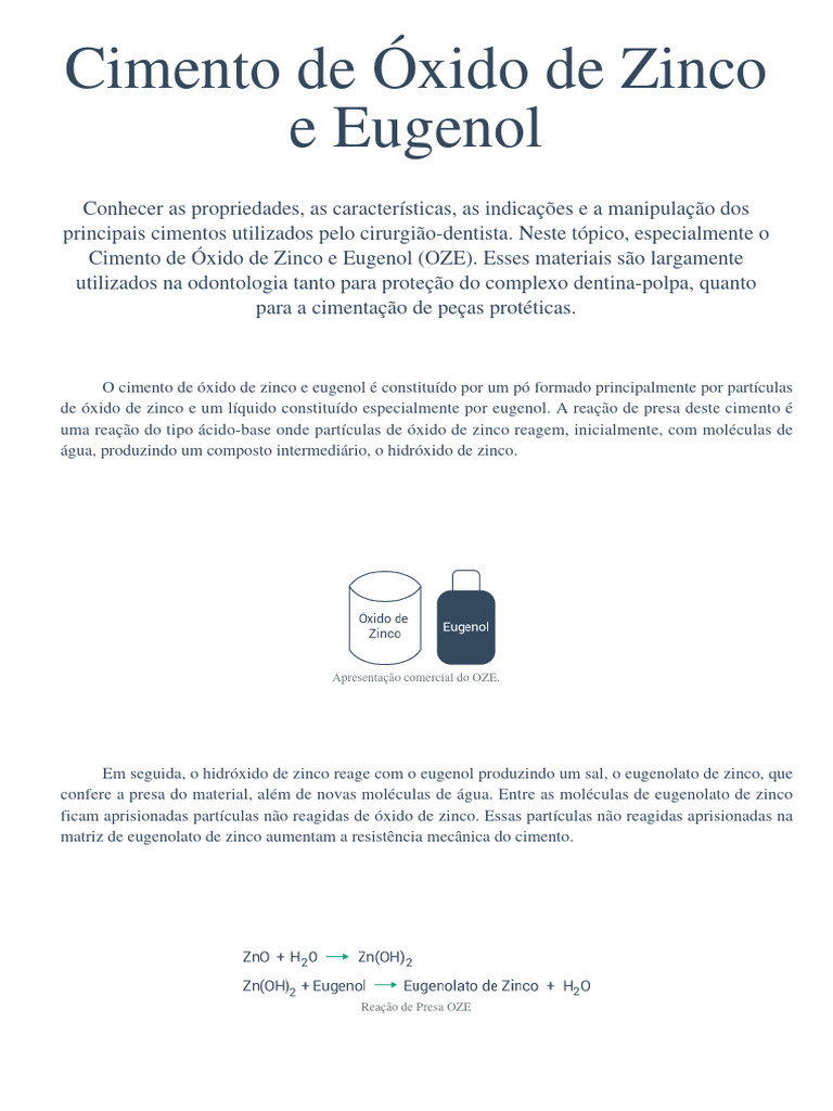 Cimento de Óxido de Zinco | PDF | Cimento | Mistura