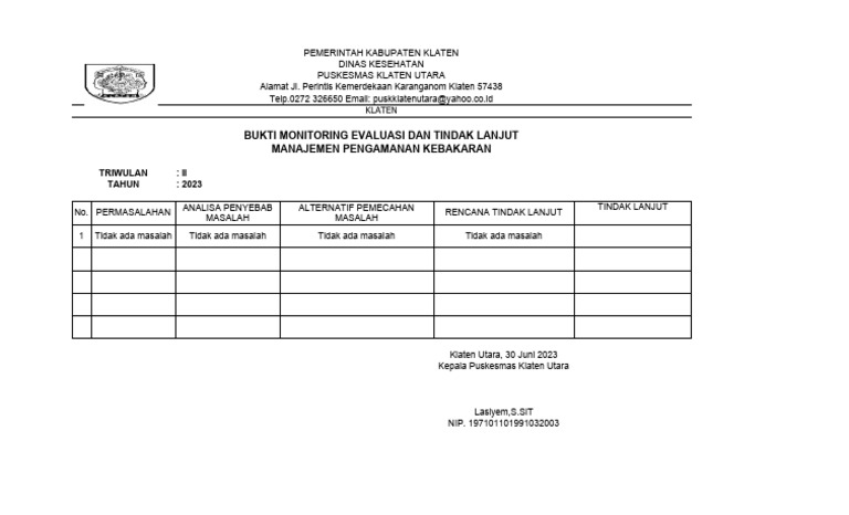 Monitoring Apar | PDF