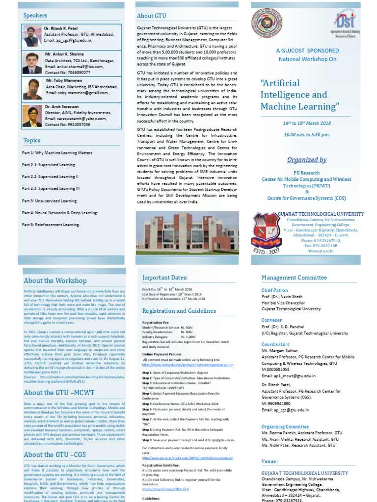 6 - AIML Workshop Brochure - Final | PDF | Artificial Intelligence | Intelligence (AI) & Semantics