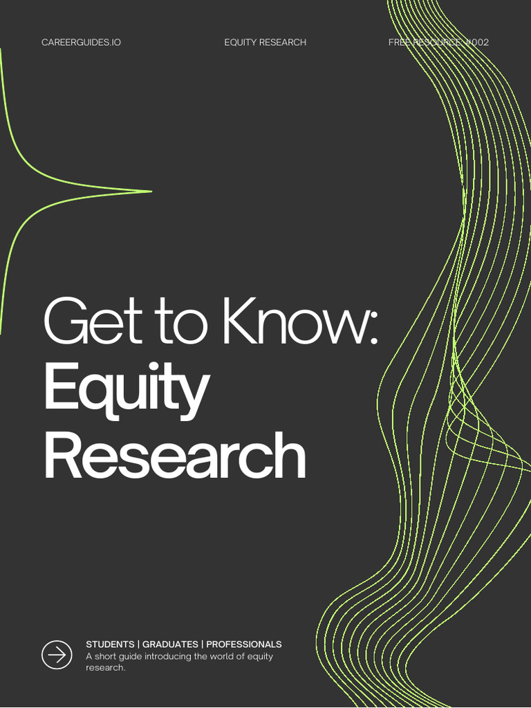 Career Guides - Equity Research | PDF
