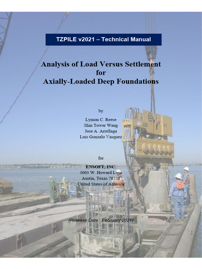 TZPILE-Technical Manual | PDF | Geotechnical Engineering | Deep Foundation
