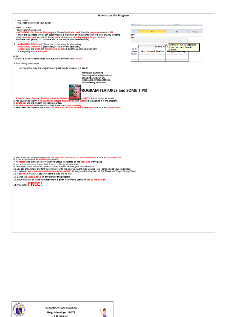 Automated Nutritional Status Report Bmi Pdf